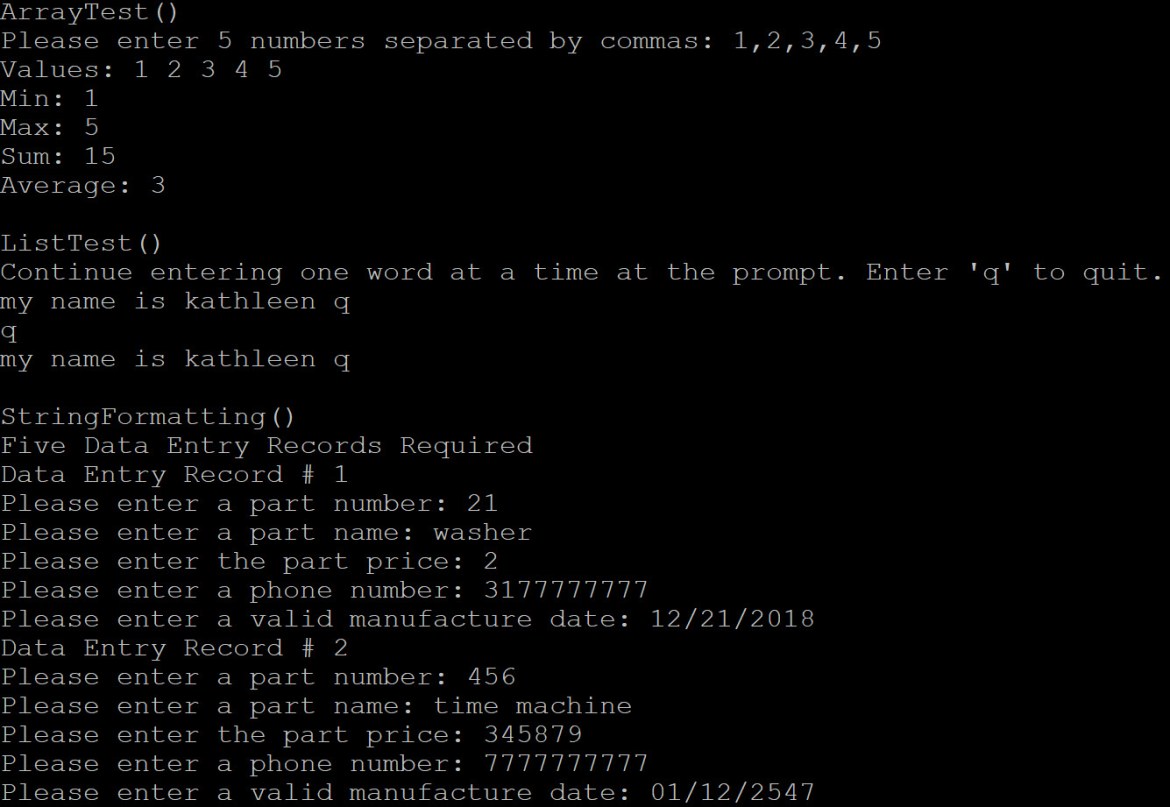Basic Console Application II – Kathleen West